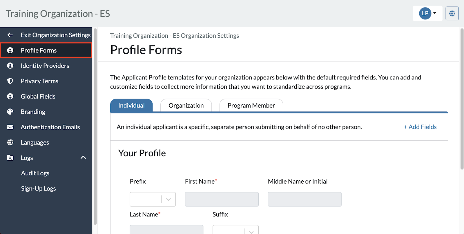 Profile Forms – NextZen