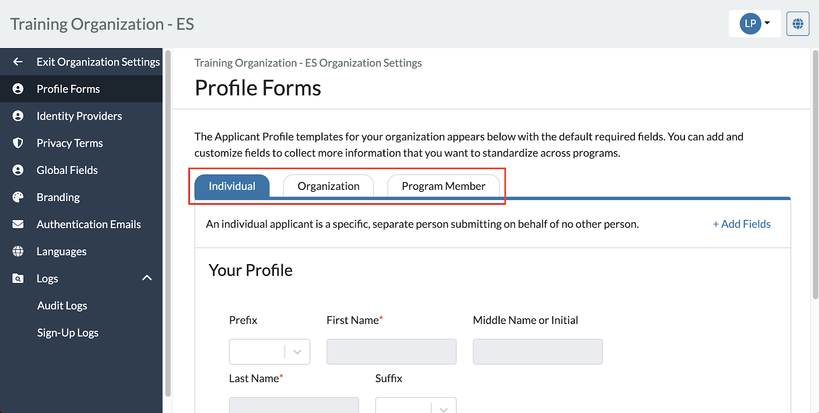 Profile Forms – NextZen