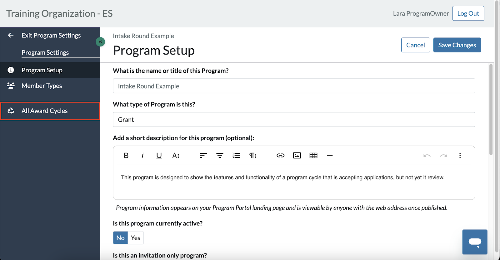 Duplicate an Award Cycle – NextZen