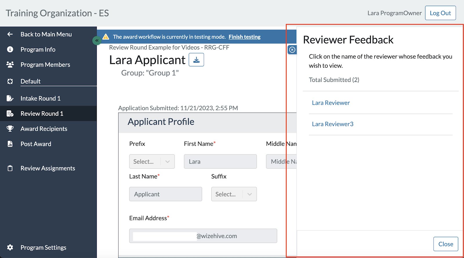 View Reviewer Feedback – NextZen