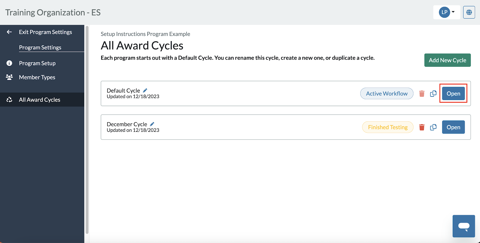 Applicant Profiles Within an Award Cycle – NextZen