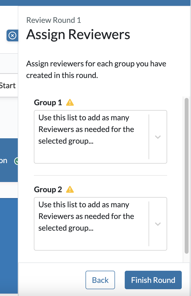Assign Reviewers to the Round – NextZen